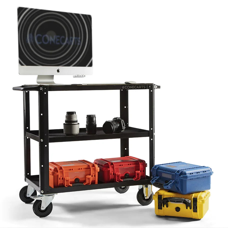 ConeCarts Small Workstation Version Cart 3 shelves - ConeCarts - Case ...
